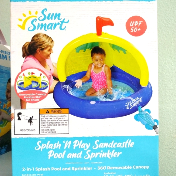 Sun Smart | Games | Splash N Play Sandcastle Pool And Sprinkler | Poshmark